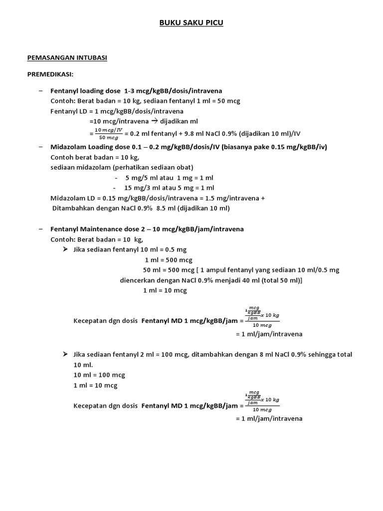 Buku Saku PICU | PDF