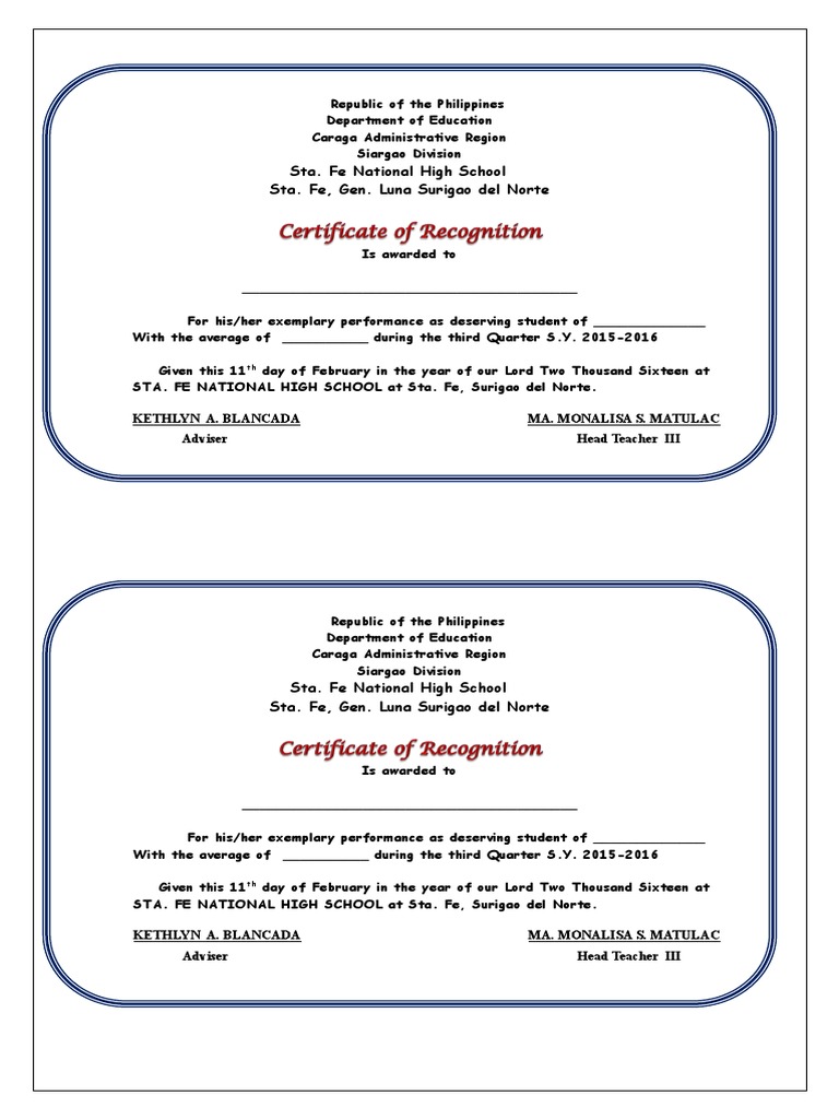 Certificate Convocation | PDF | Philippines