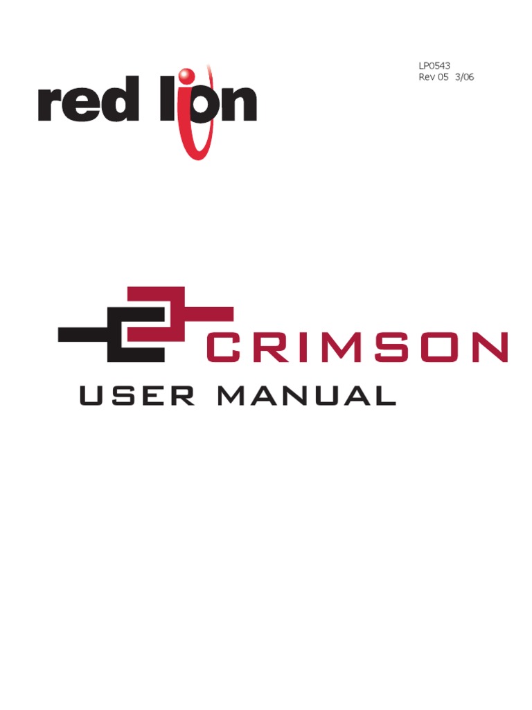 User Manual: Crimson | PDF | Control Theory | Programmable Logic Controller