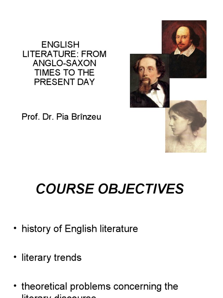 English Literature: From Anglo-Saxon Times To The Present Day | PDF ...