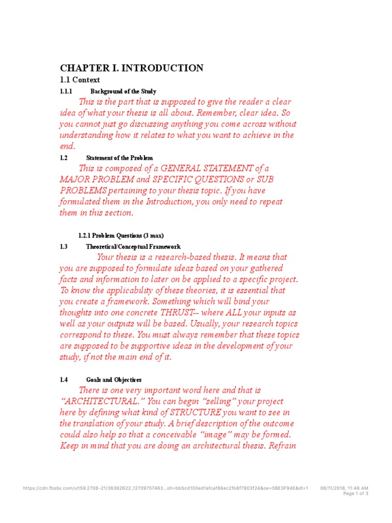 Chapter I. Introduction: 1.1 Context | PDF | Idea | Thesis