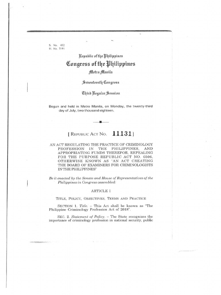 Ra 11131 RRD PDF | PDF