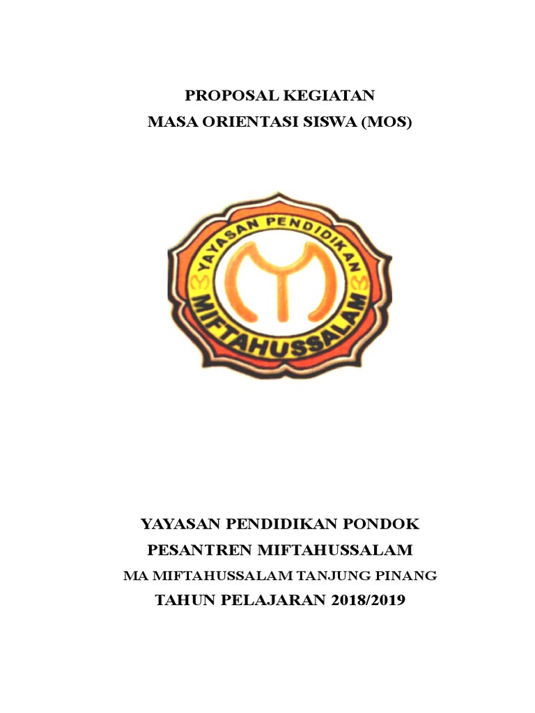 Cover Proposal Kegiatan Mos | PDF | Bisnis