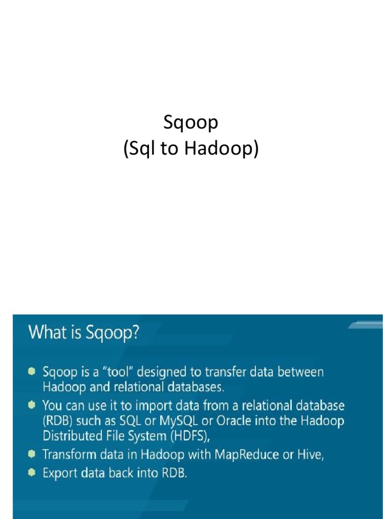 9 Sqoop Notes Pdf Pdf