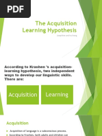 5 Hypotheses of The Krashens Theory | PDF | Second Language Acquisition ...