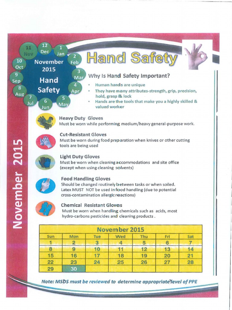 Hand Safety Hand Safety | PDF | Chemistry | Nature