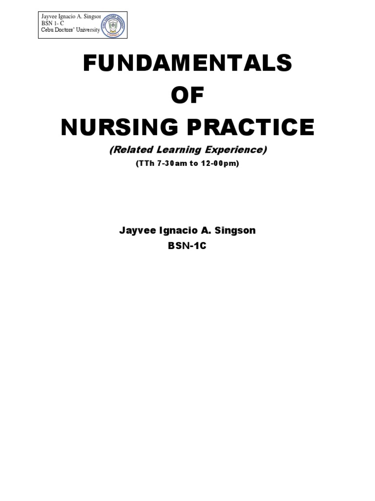 Fundamentals OF Nursing Practice: (Related Learning Experience) | PDF