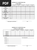 Dance Score Sheet | PDF