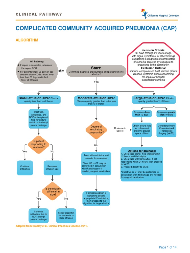 Complicated Community Acquired Pneumonia Clinical Pathway | PDF ...