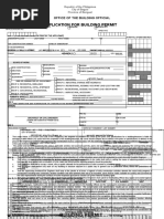 Unified Application Form For Building Permit: Office of The Building ...
