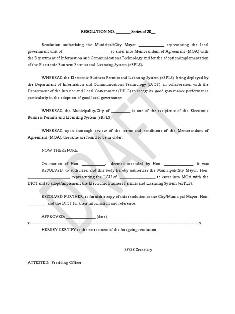 SB Resolution Template | PDF