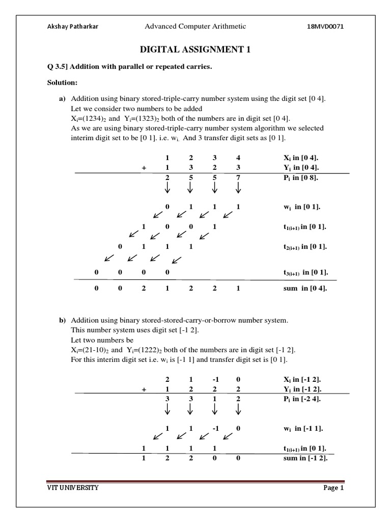Advanced Computer Arithmetic Methods | PDF | Numbers | Bit