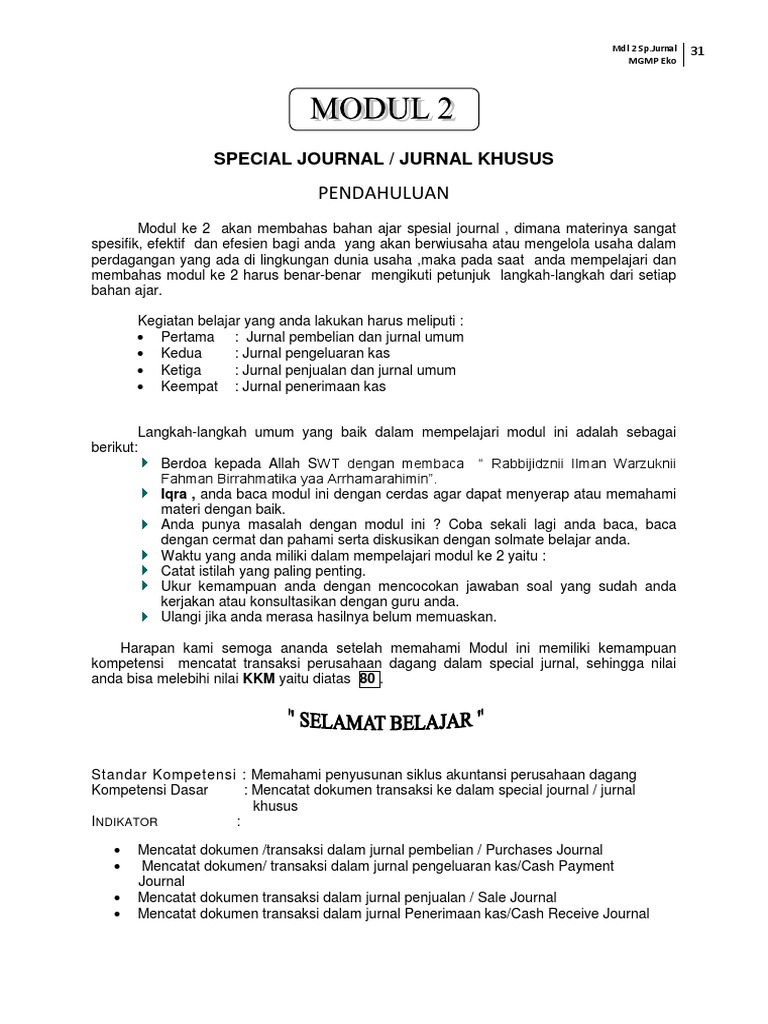 02.modul ..Spesial Journal | PDF