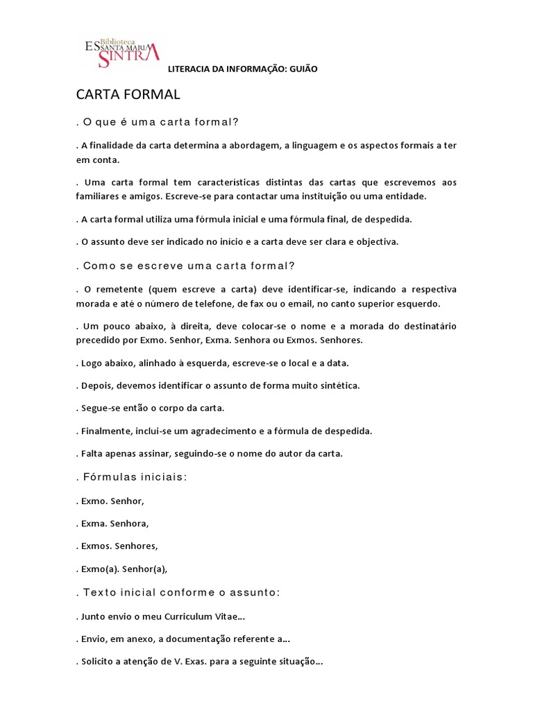 Carta Formal | PDF