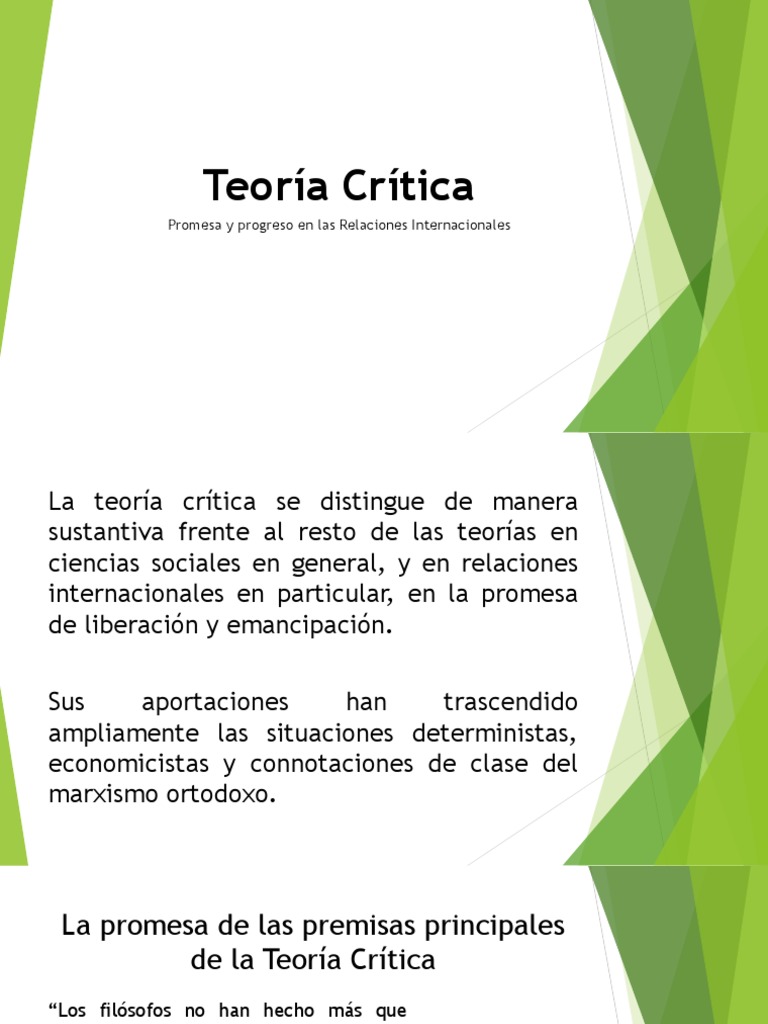 Teoria Critica | PDF | La teoría crítica | Teoría