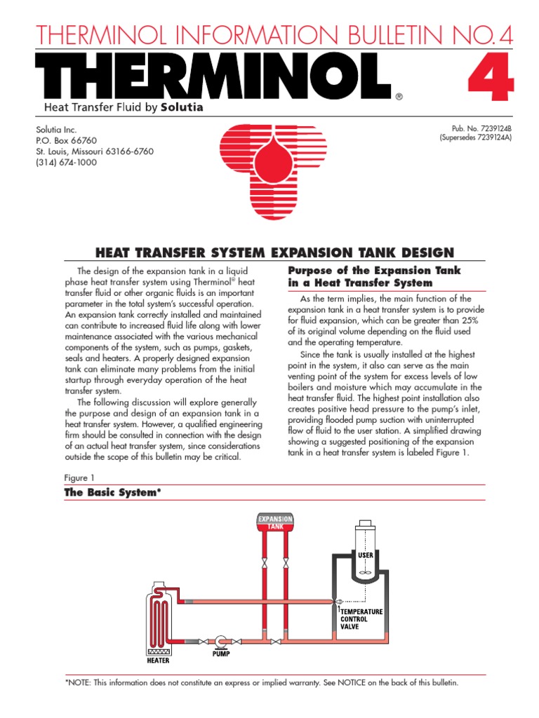 Therminol Information Bulletin No.4: Heat Transfer System Expansion ...
