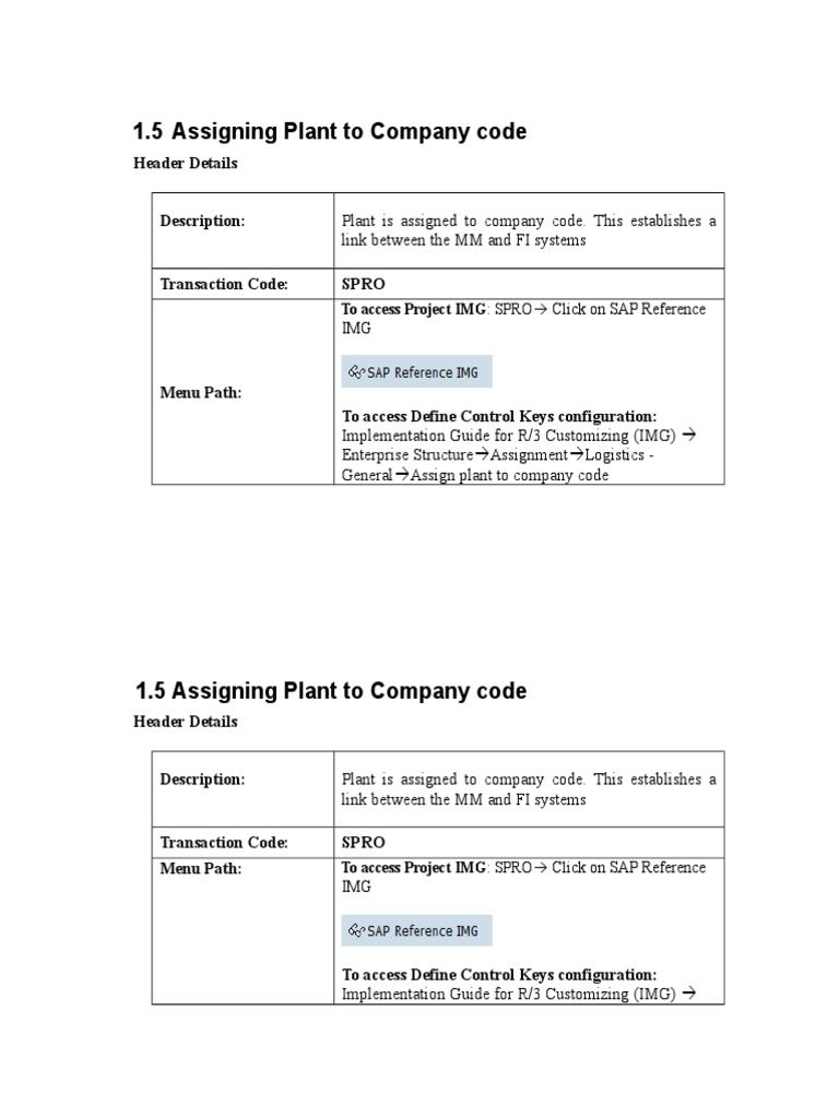 Assign plant to company code and create intra stock transport order ...