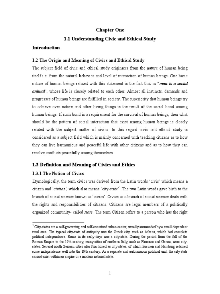 Civics and Ethics Edited Module, PDF | PDF | Sovereign State | Morality