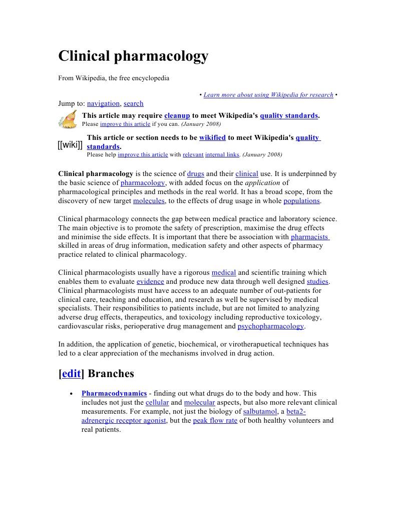 Clinical Pharmacology | PDF | Pharmacology | Pharmaceutics