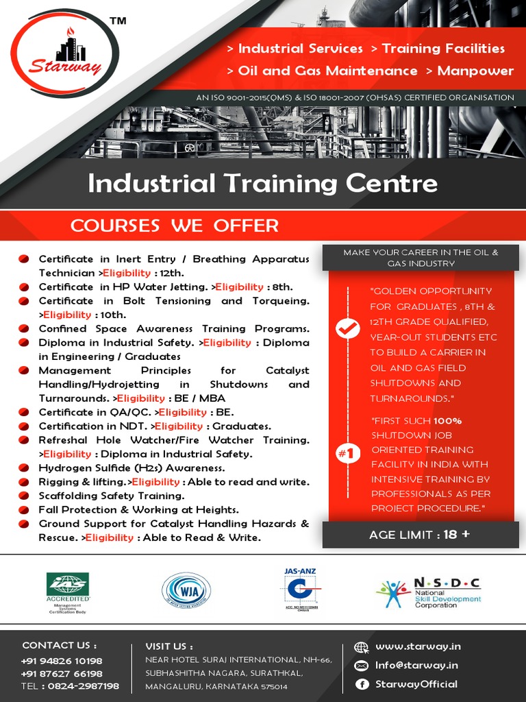 Industrial Training Centre: Courses We Offer | PDF | Nature
