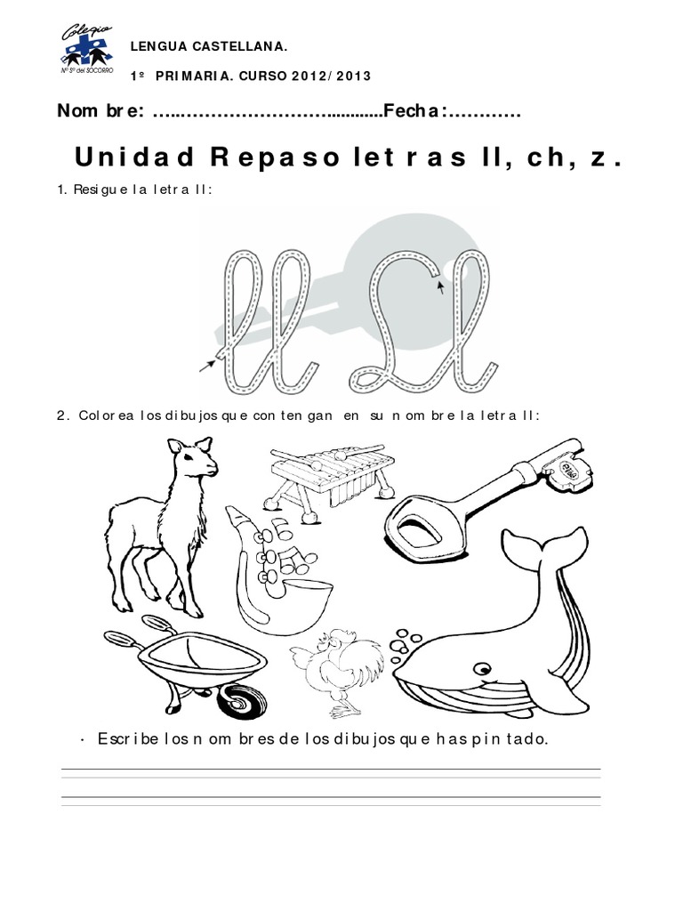 Actividades de repaso: letra ll | PDF | Idiomas