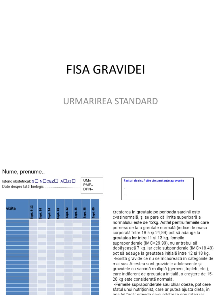 Fisa Gravidei | PDF