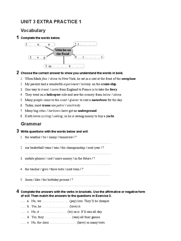 Unit 3 Extra Practice | PDF | Nature