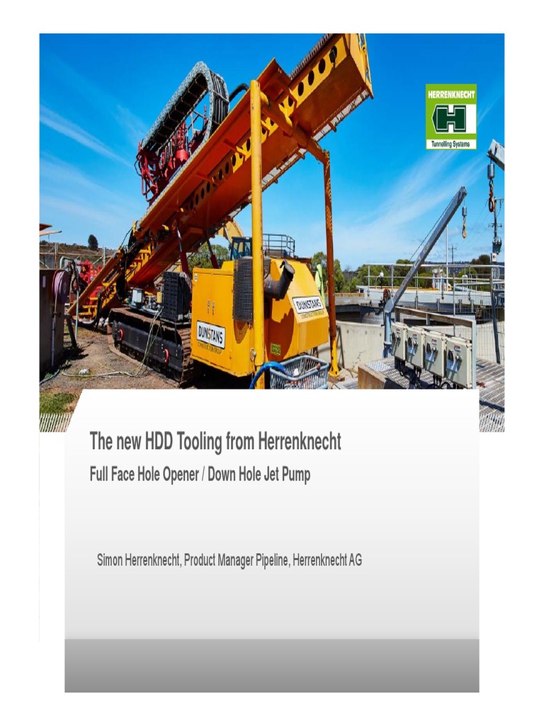 HDD-Tooling - Full Face Hole Opener and Downhole Jet Pumps | PDF ...