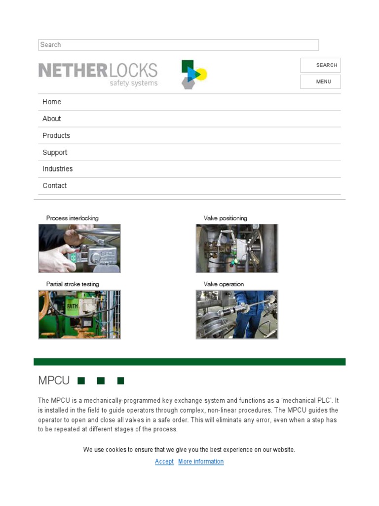 Mechanical Process Control Unit (MPCU) - Netherlocks | PDF | Process ...