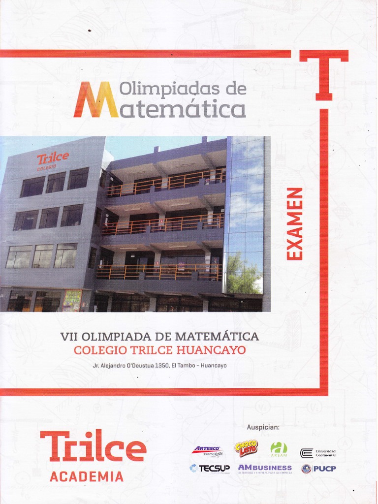 Examenes De Olimpiadas De Matematica Pdf División Matemáticas