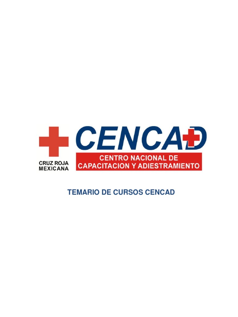 Cursos de Capacitación CENCAD Cruz Roja | PDF | Reanimación ...