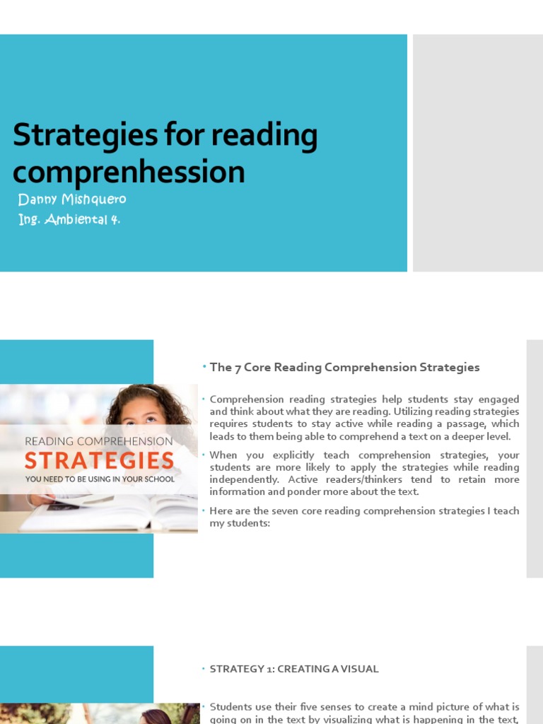Seven Core Reading Comprehension Strategies: Creating Visuals, Making ...