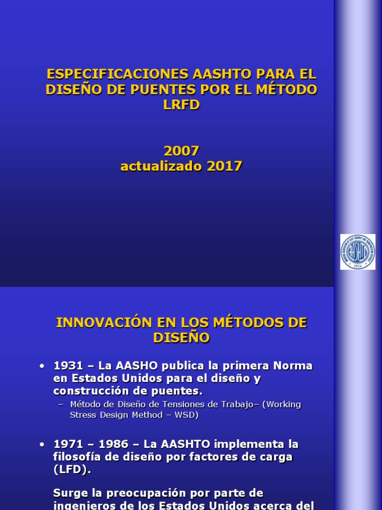 Especificaciones AASHTO LRFD 2017 | PDF | Eje | Herida