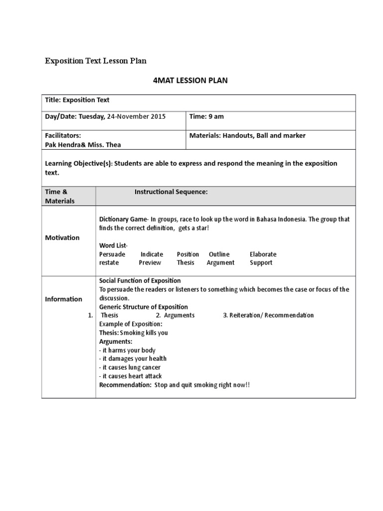 Exposition Writing for Students | PDF | Language Arts & Discipline