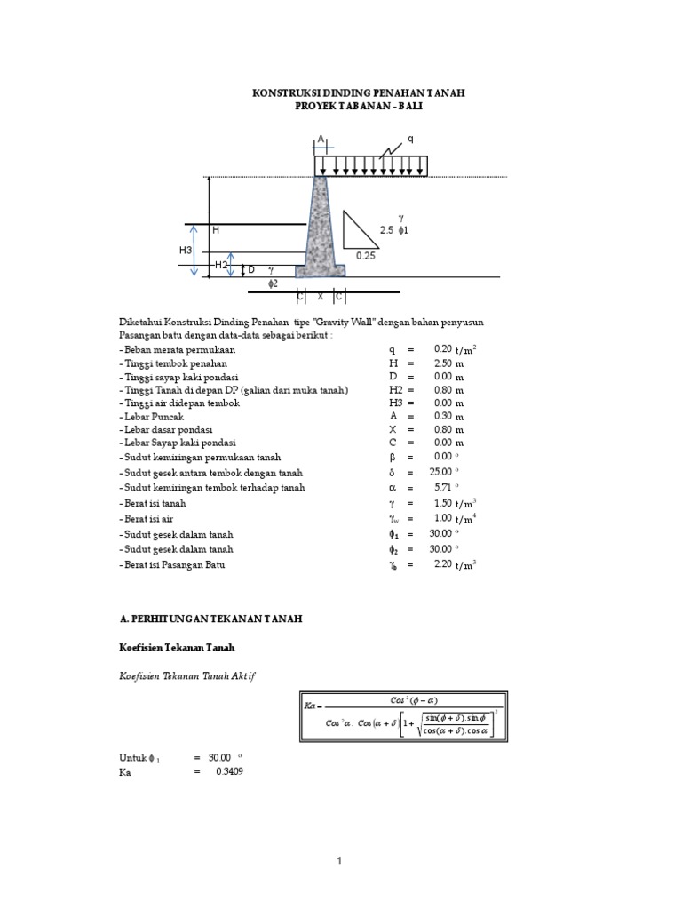 Contoh Perhitungan DPT Batu Kali | PDF