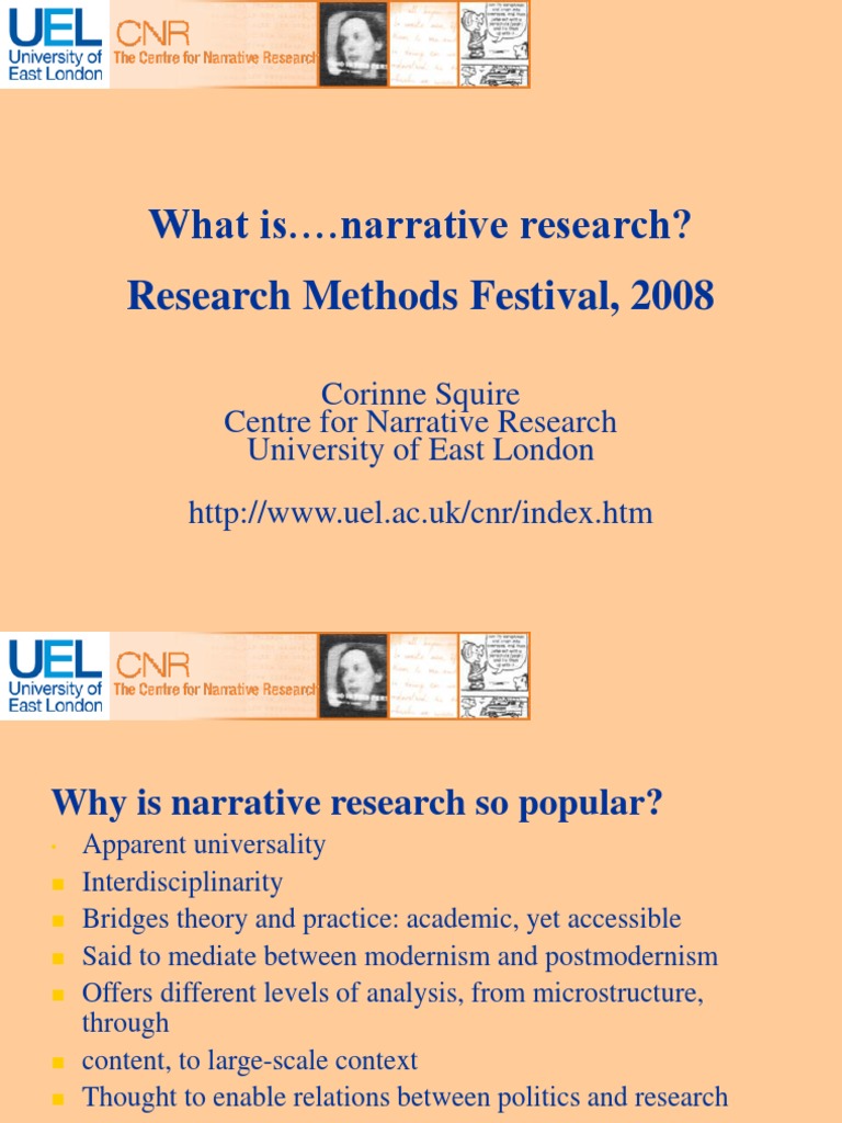 What Is Narrative Research, Squire, NCRM 2008 | PDF | Narrative ...