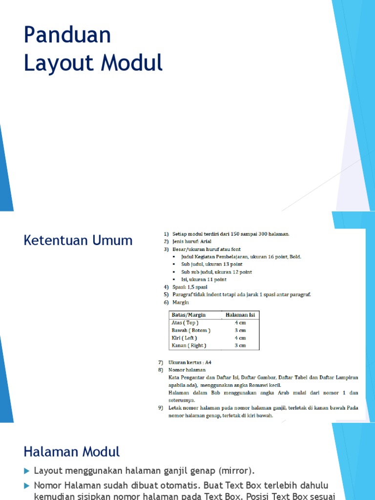 Panduan Layout Modul | PDF