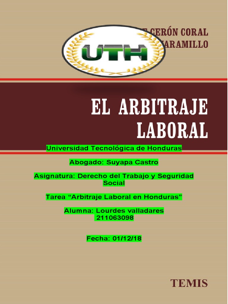 Tarea Arbitraje Laboral DTSS | PDF | Derecho laboral | Arbitraje