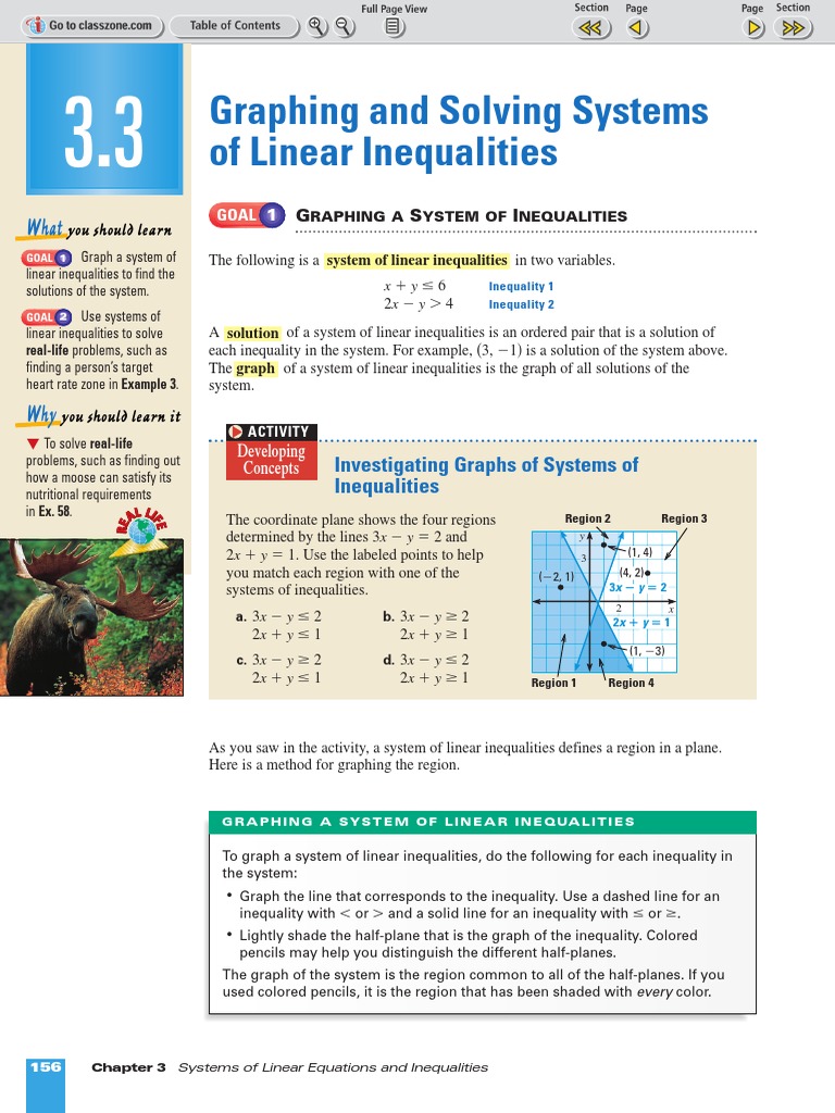 Graphing Systems of Linear Inequalities | PDF | Inequality (Mathematics ...