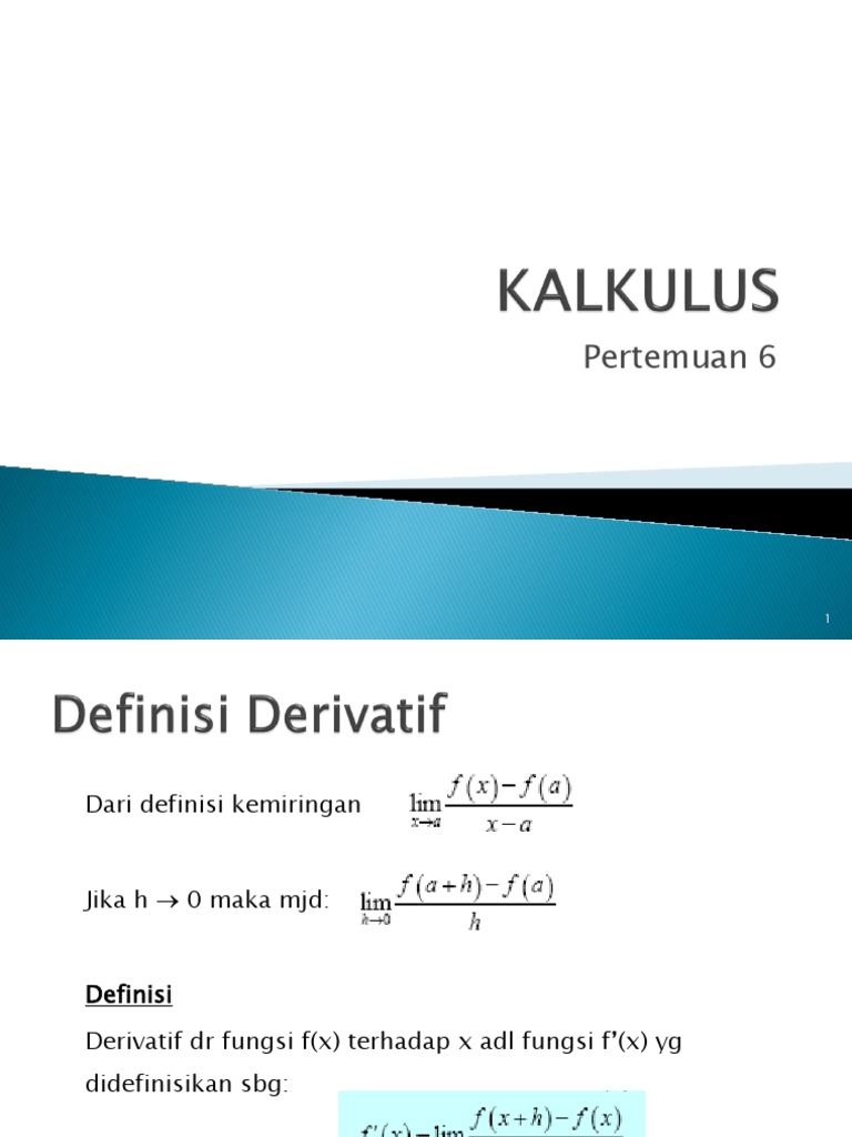 Kalkulus - TM6 - Menghitung Derivatif New | PDF