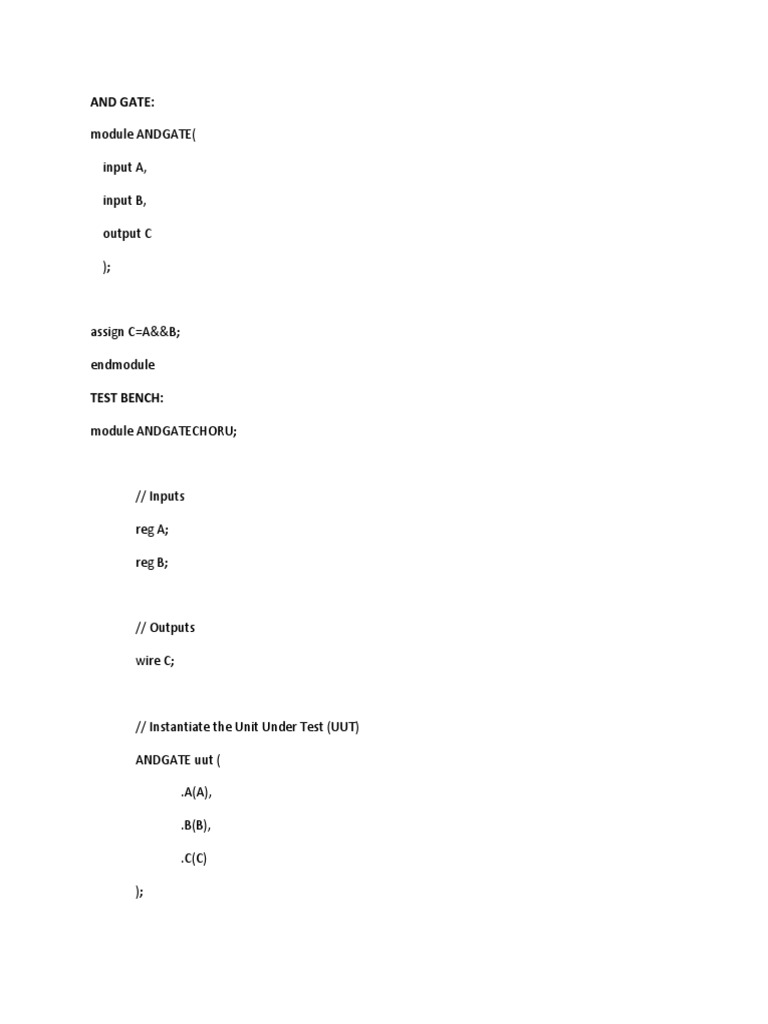 DLD Lab Verilog | PDF | Areas Of Computer Science | Digital Electronics DLD Lab Verilog | PDF | Areas Of Computer Science | Digital Electronics