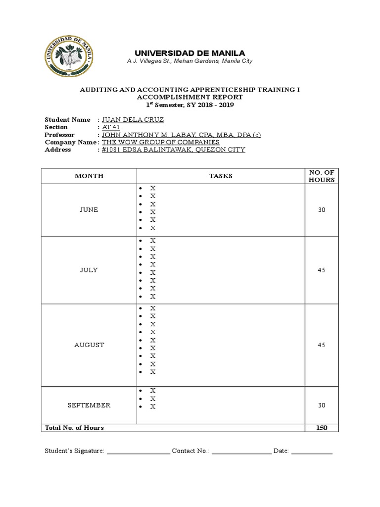 OJT Daily Accomplishment Report | PDF