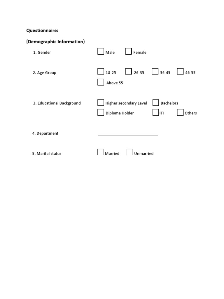 Questionnaire Employee Retention Strategies | PDF | Employee Retention ...