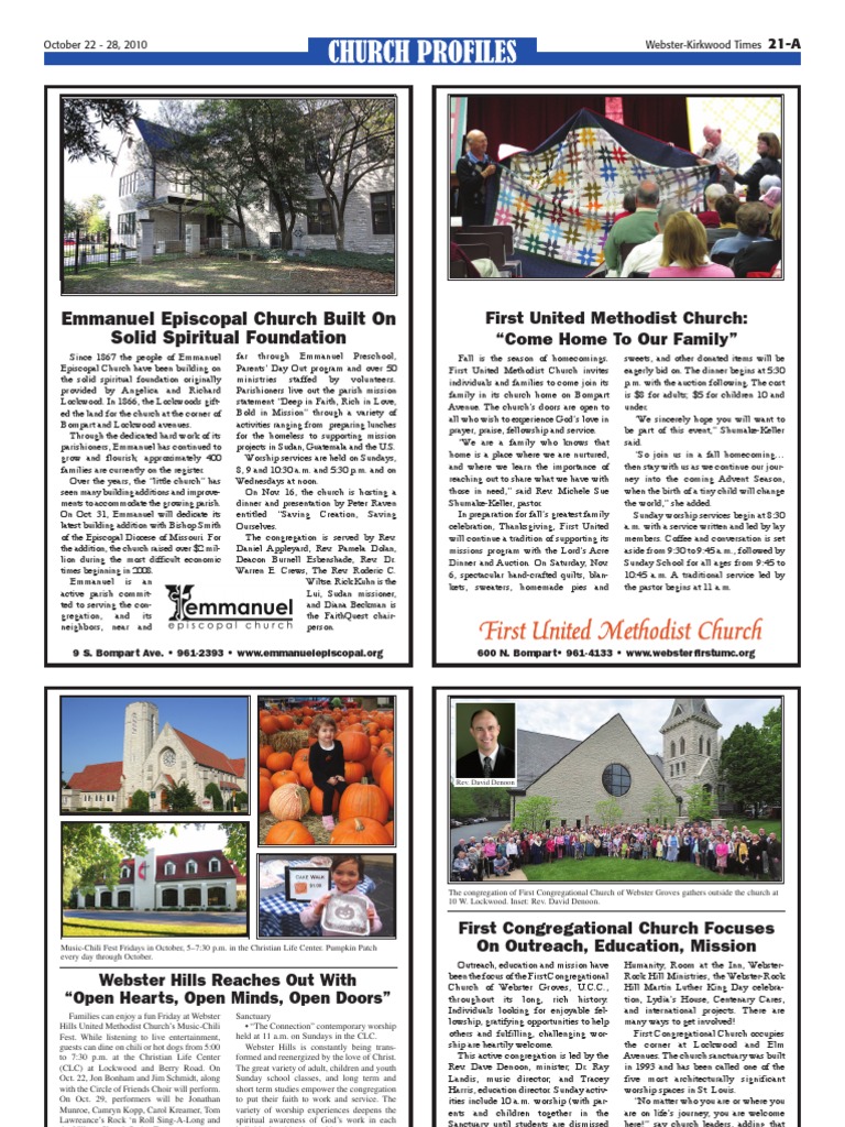 Church Profiles | PDF | Methodism | Parish