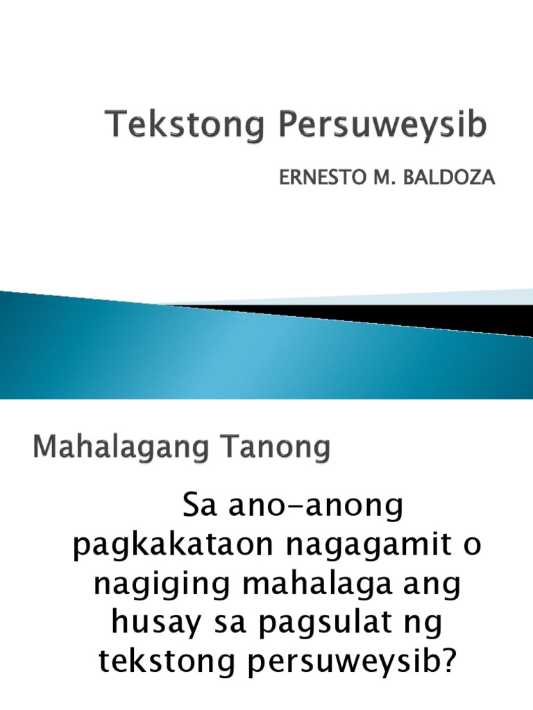 Tekstong Persuweysib | PDF
