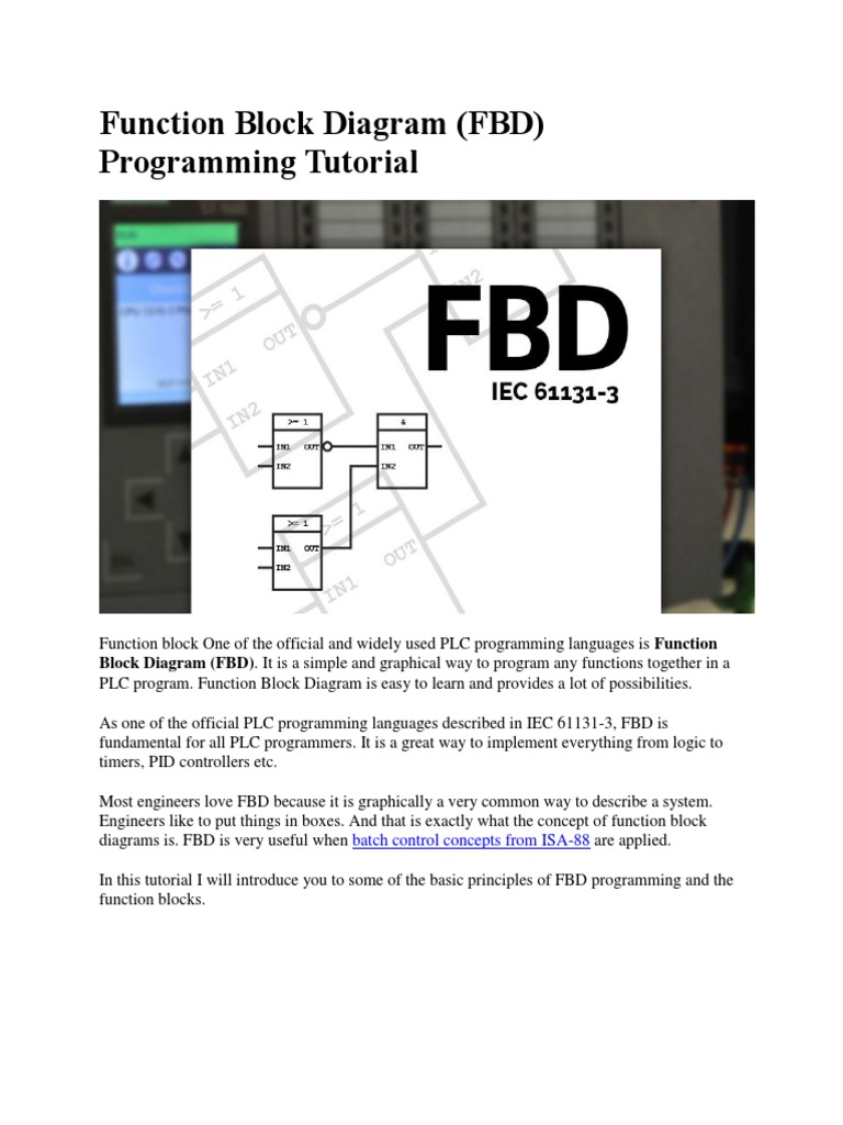 Function Block Diagram | PDF | Programmable Logic Controller | Data Type