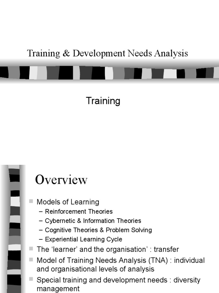 Training Needs Analysis Framework | PDF | Learning | Reinforcement