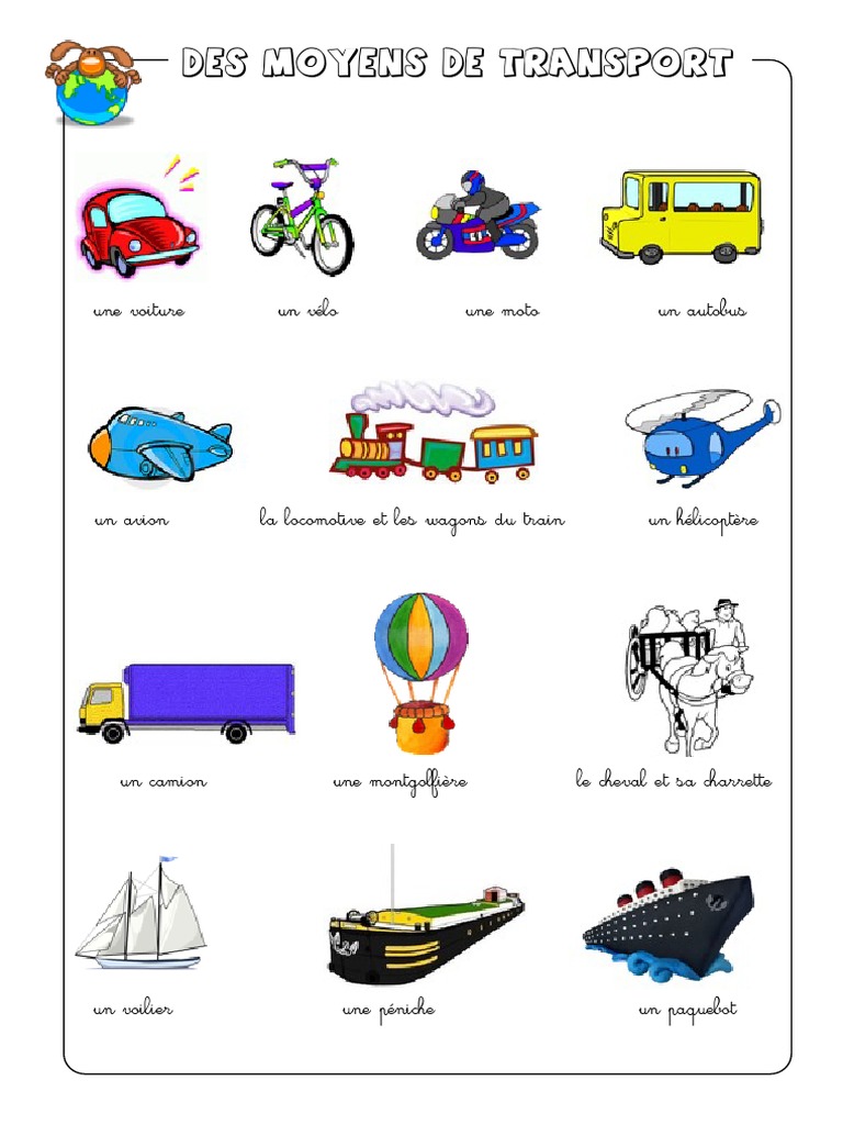 Vocabulaire des moyens de transport | PDF | Technologie et ingénierie