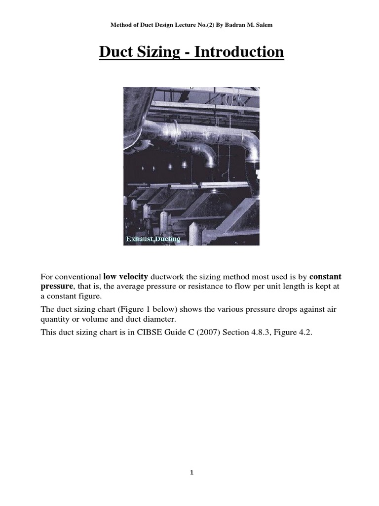 Advanced Air Duct Design Part 2 PDF | PDF | Duct (Flow) | Flow Measurement
