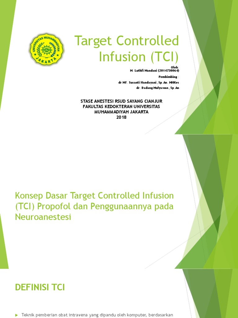 Target Controlled Infusion (TCI) | PDF
